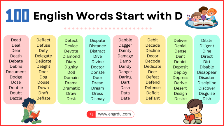 100 Unique English Words that Start with the Letter D - Engrdu