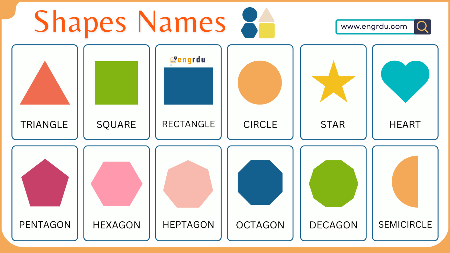 40+ Shapes Names for Kids in English with Pictures - Engrdu