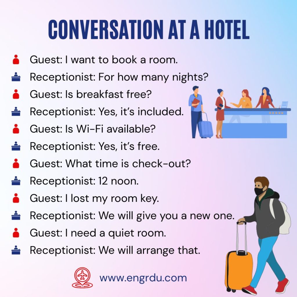 Traveling Conversation and Sentences in English - Engrdu