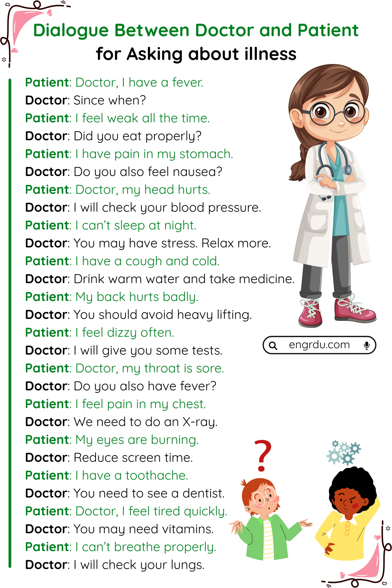 Dialogue Between Doctor and Patient - Engrdu