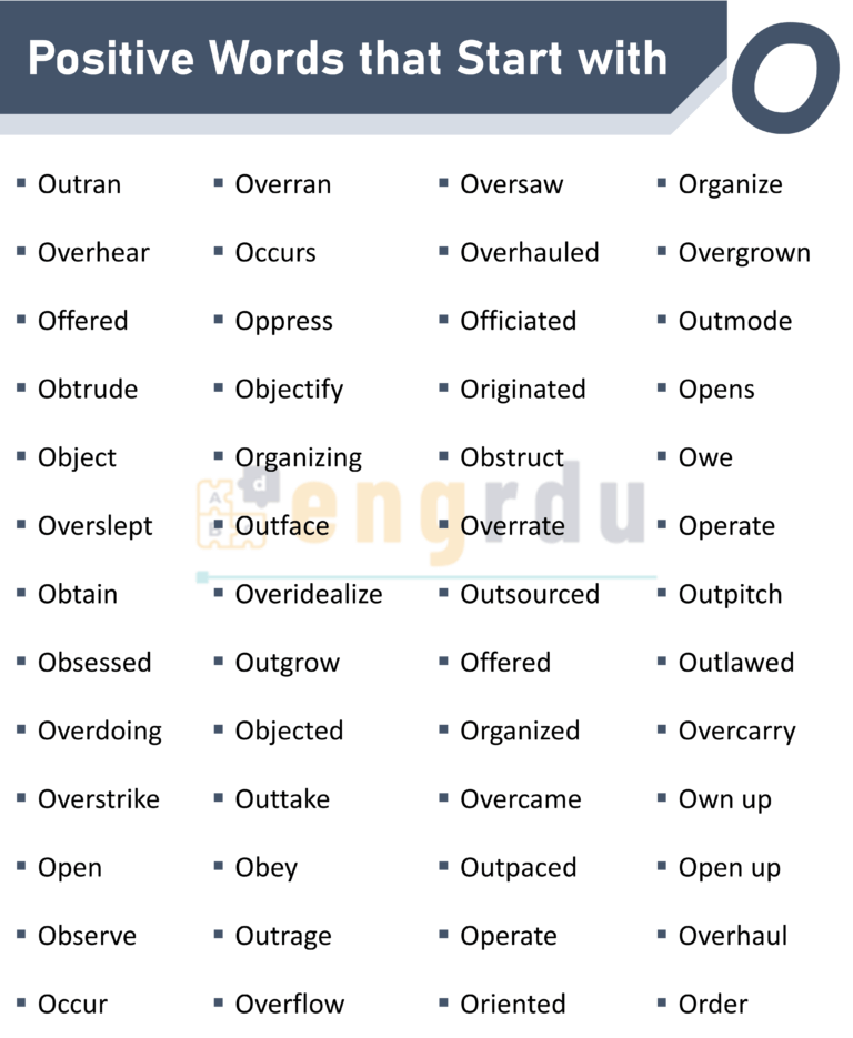1000+ A to Z Positive Words in English with PDF - Engrdu