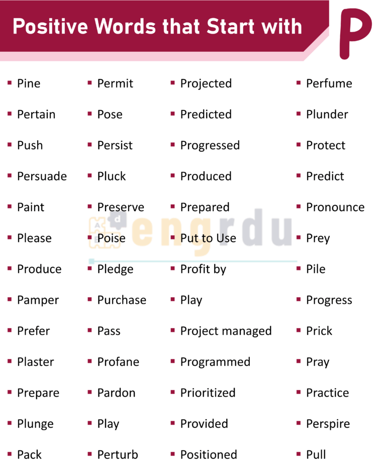1000+ A to Z Positive Words in English with PDF - Engrdu
