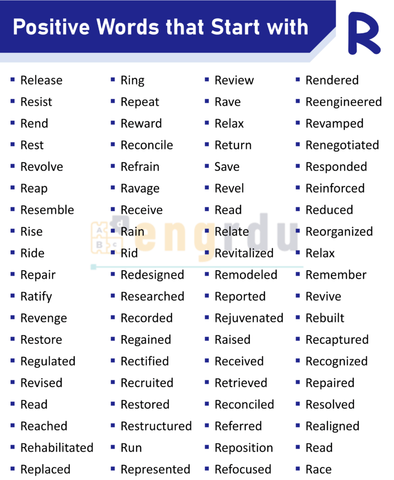 1000+ A to Z Positive Words in English with PDF - Engrdu