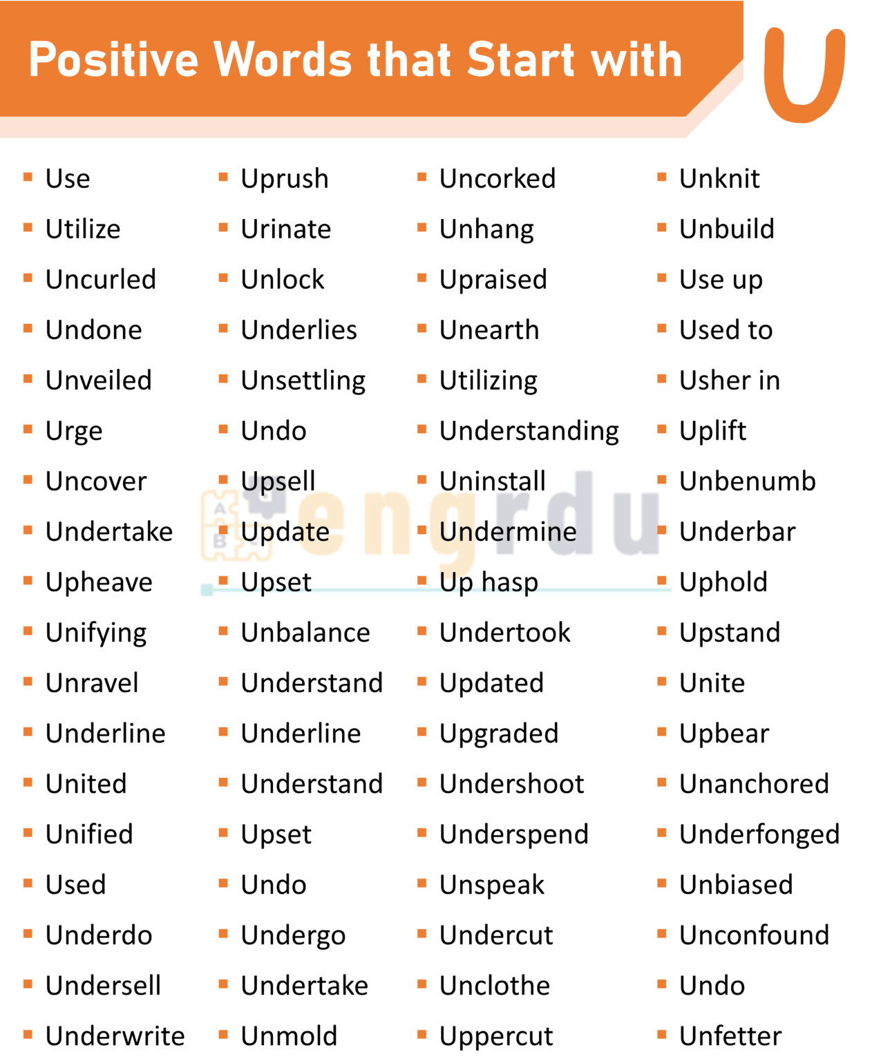 1000+ A to Z Positive Words in English with PDF - Engrdu