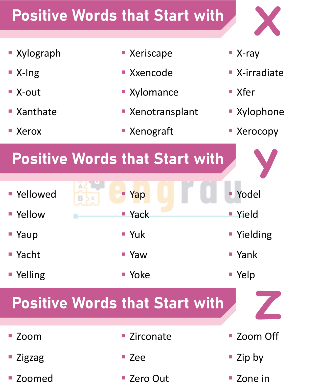 1000+ A to Z Positive Words in English with PDF - Engrdu