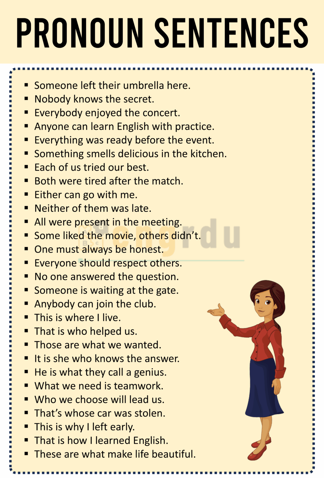 100+ Examples of Pronouns in a Sentence - Engrdu