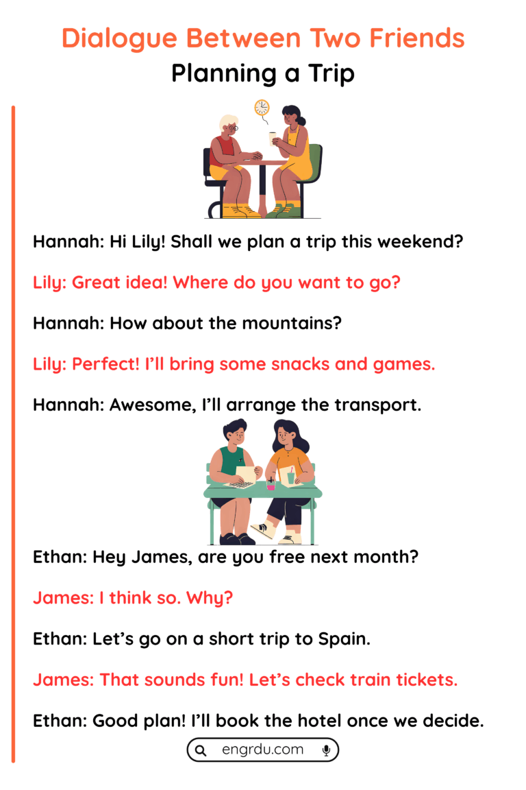 Dialogue Between Two Friends | Conversation Between Friends - Engrdu