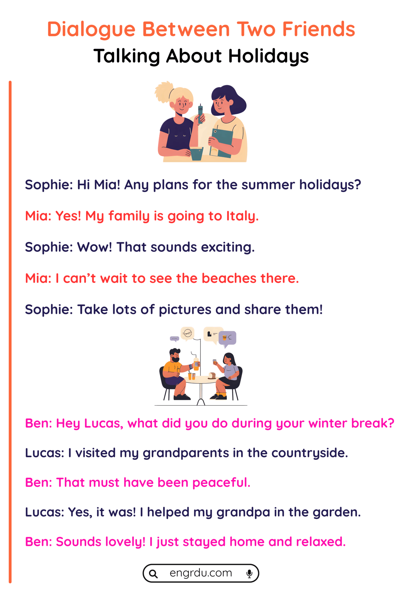 Dialogue Between Two Friends | Conversation Between Friends - Engrdu