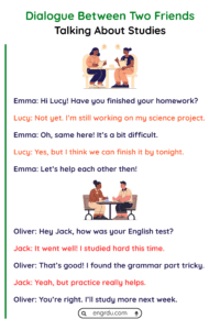 Dialogue Between Two Friends | Conversation Between Friends - Engrdu