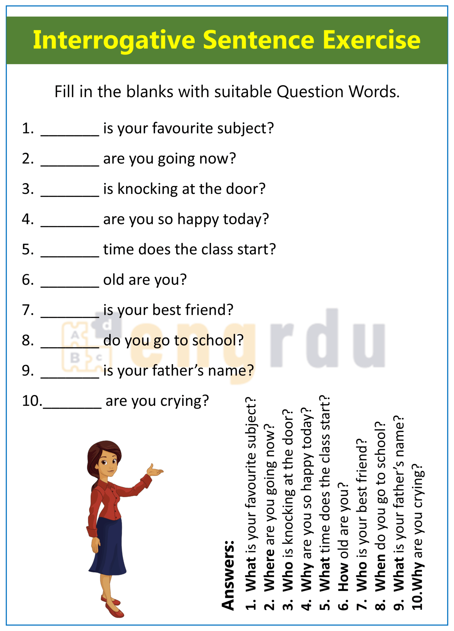 Interrogative Sentence Definition, Uses, and Examples - Engrdu