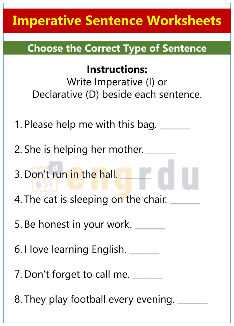 Imperative Sentence Definition, Uses, and Examples - Engrdu