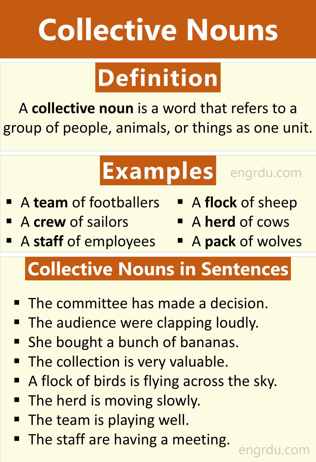 Collective Nouns: Definition, Types, Uses, and Examples - Engrdu