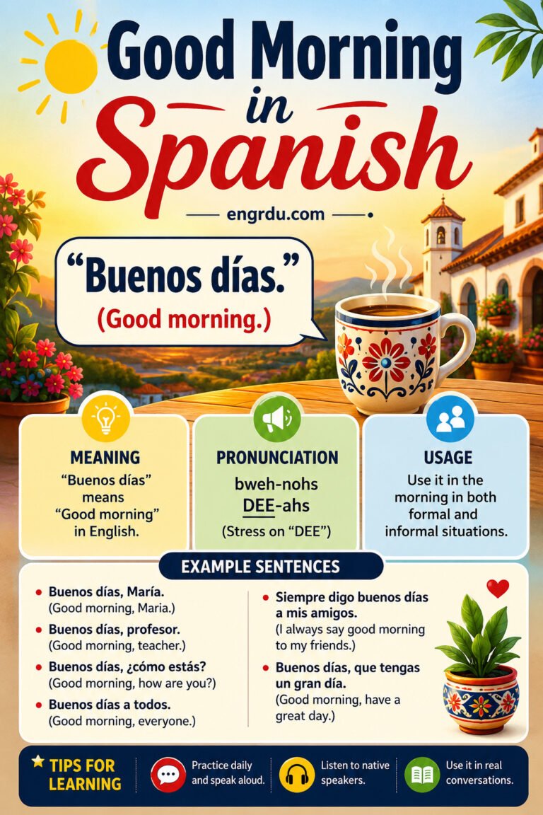Good Morning in Spanish: Different Ways to Say Good Morning - Engrdu